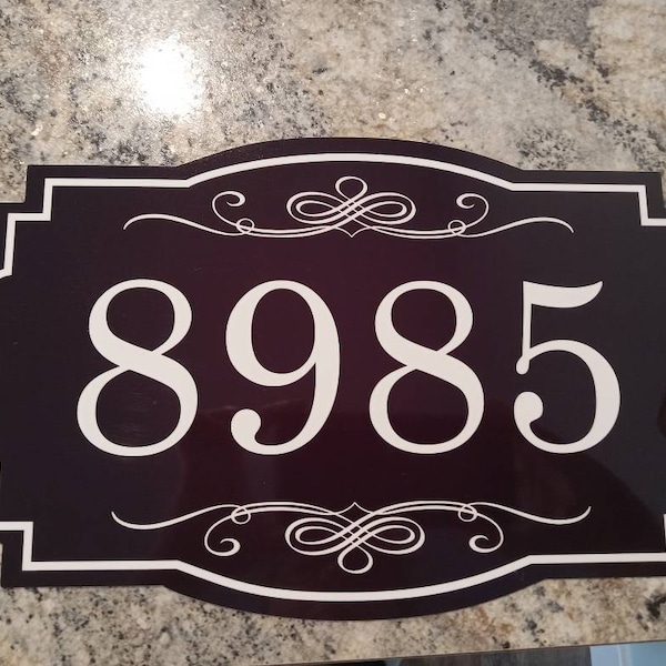 Victorian 1-line Address Sign, Custom Shaped Address Plaque ...