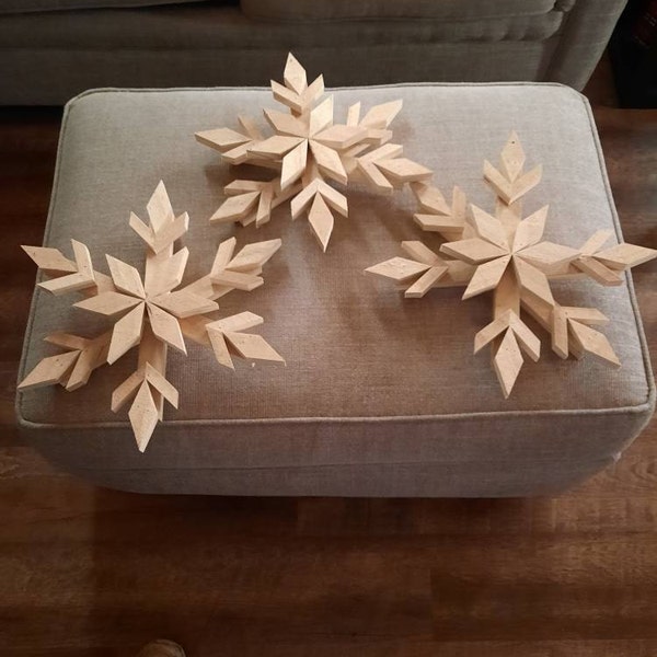 3 Large Snowflakes (16") From One Picket, One Picket Snowflakes ...