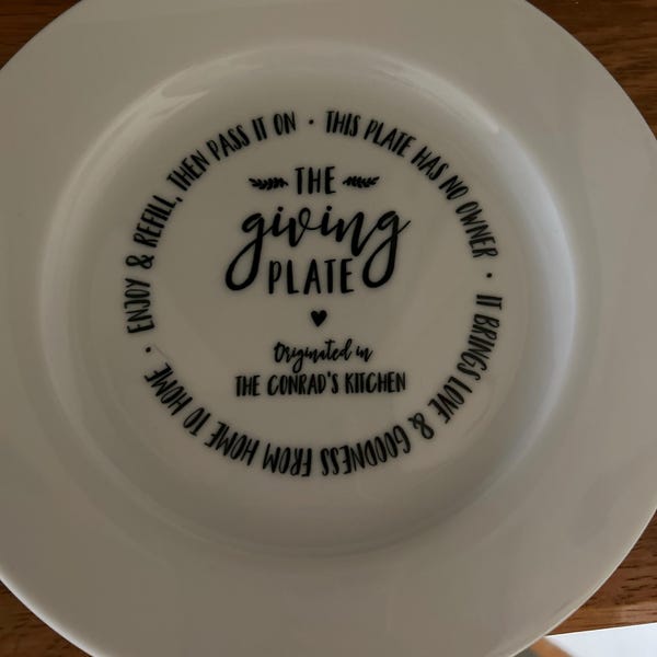 The Giving Plate Personalized Round Plate, Personalized Gift, Christmas ...