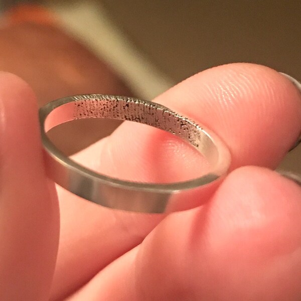 Skinny Fingerprint Ring - Custom Fingerprint Ring - Couples Fingerprints Ring - Fingerprint Band ...
