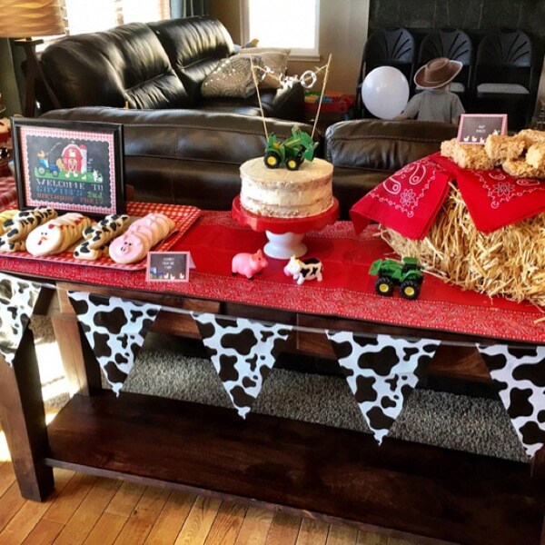 Red Gingham Farm Food Tent Cards, Farm Editable Food Signs, Farm ...