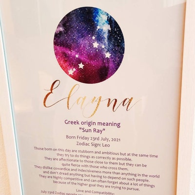 Ella Name Wall Artpersonalized Name Artconstellation Star - Etsy