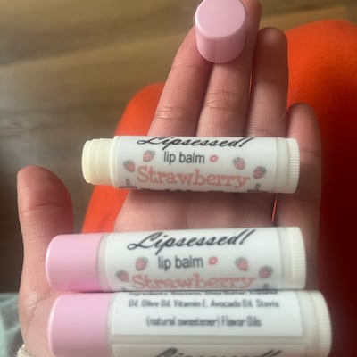 Strawberry Bubble Tea Lipsessed Lip Balm 1 - Etsy