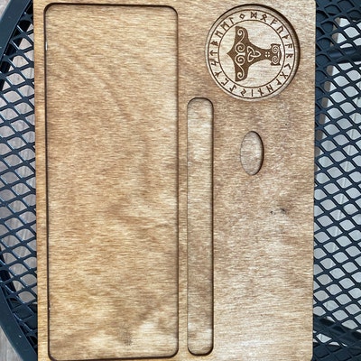 Mjolnir Rune Circle Rolling Tray Wood Elder Futhark Runes Heathen ...