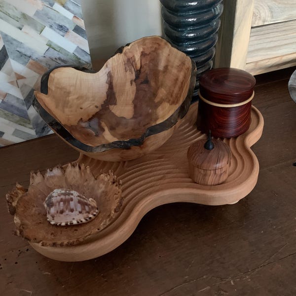 Personalized Premium Walnut Desk Organizer With Multi-compartments ...