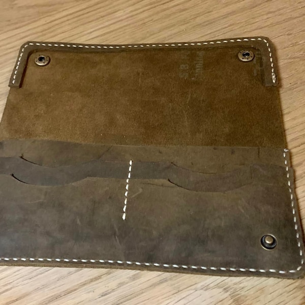 Leather Trucker Wallet PDF Pattern | Leather Long Wallet Pdf Pattern ...