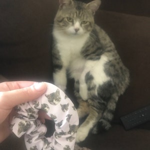 Personalized Cat Faces Scrunchie Hair Tie, Funny Cat Faces Scrunchy ...