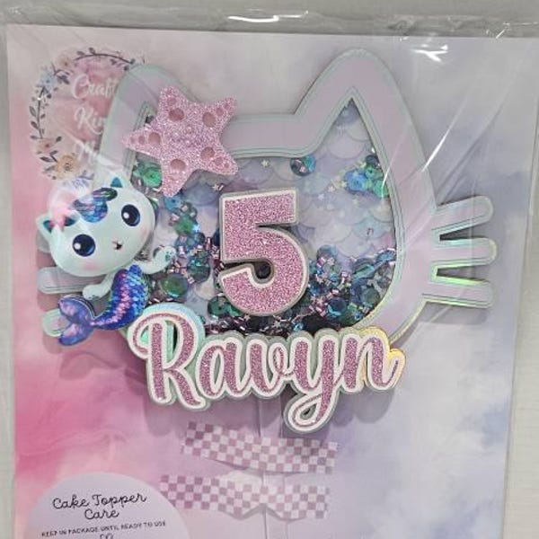 Mercat Gabby Cat Playhouse Inspired Custom Cake Topper - Etsy