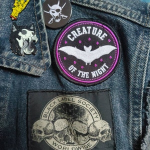 Creature of the Night Embroidered Patch - Etsy