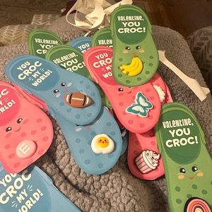 Shoe Charm Valentine, Clog Shoe Valentine, Valentine Printable, Kids ...