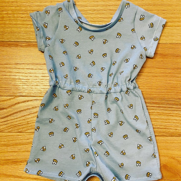 Girl's Jumpsuit Sewing Pattern, Short Jumpsuit Pattern, Summer Overall ...