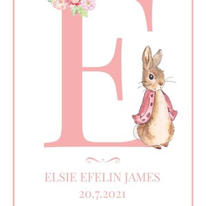 Fingerprint Tree Peter Rabbit Beatrix Potter Personalised Baby | Etsy