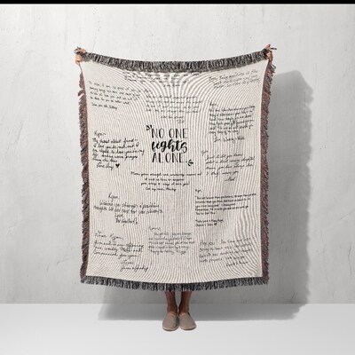 Letter on Quilt Gift Letter Blanket Farewell Gift Custom Throw Blanket ...