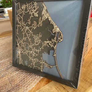 Paris Wood Laser Cut Map, Paris Laser Cut Maps, Wooden City Map 10x 10 ...