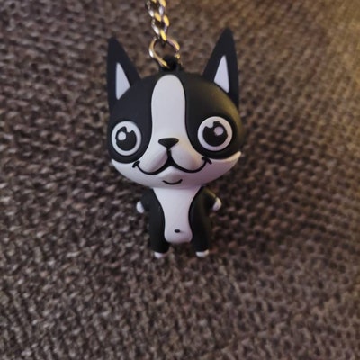 Boston Terrier Keychain, Boston Terrier Gift, Key Fob, Boston Terrier ...
