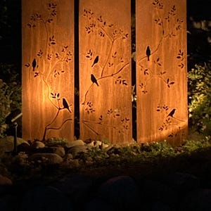 Outdoor Privacy Screens Circle Pattern Decorative Screens Large Metal ...