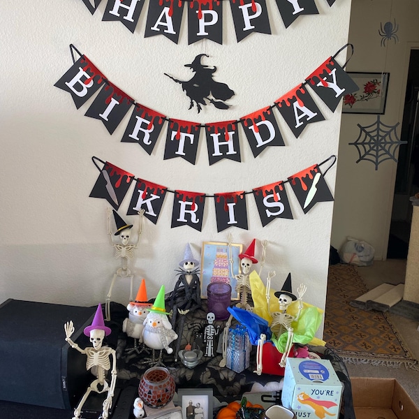 Horror Birthday Banner | Slasher Party | Halloween | Scream Birthday ...