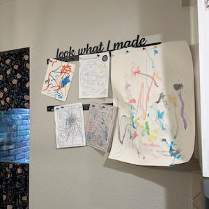 Custom Kids Art Display Board Magnetic, Playroom Wall Art, Kids Room ...