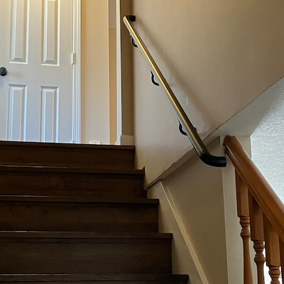 Custom Matte Black Handrail Kit with Wall Return High Quality Metal ...