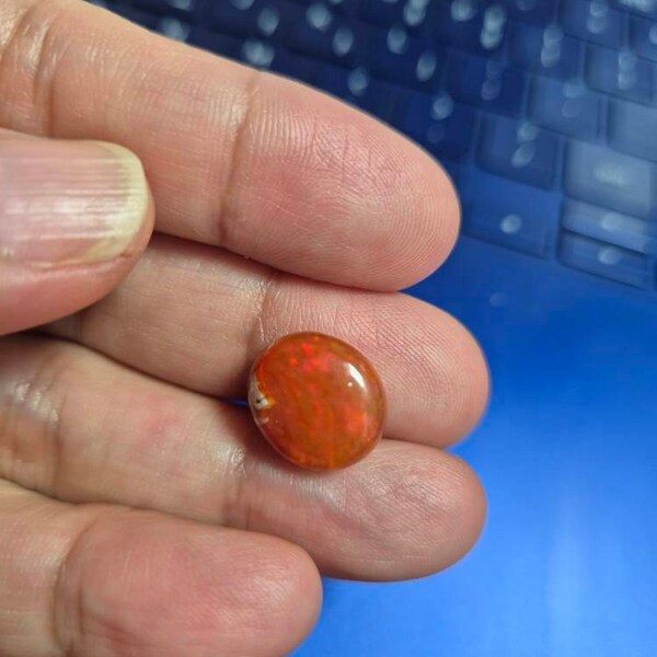 Amazing Fire Opal on Matrix With Its Beautiful Sparkles and Landscapes AAA Quality Weight 11.00 ...