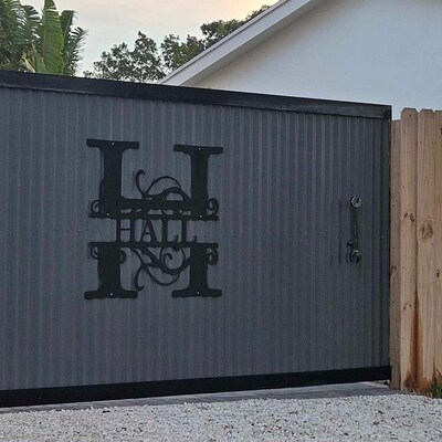 Custom Metal Signs Monogram Wall Decor Metal Wall Art Last Name Sign ...