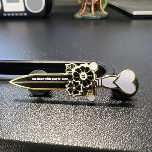 Cheeky Pin Black and Peach - Etsy