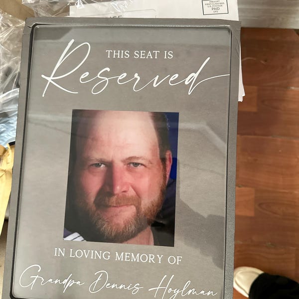 Reserved Memorial Sign, Personalized Memorial Plaque, in Loving Memory ...