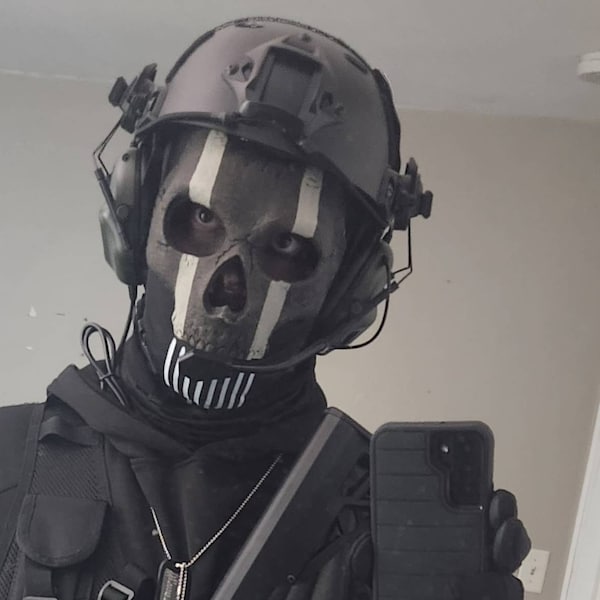 Painted Durable Ghost Operator Mask, Call of Duty Mask, COD Mask ...