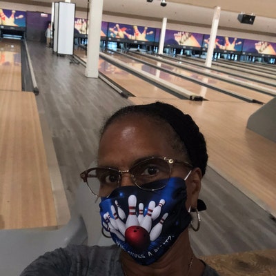 Bowling Face Mask Mask With Nose Wire Carbon Filter & - Etsy