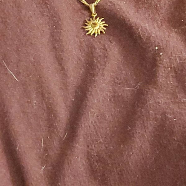 18k Gold Sun Pendant Necklace Mans Pendant Mens Necklace Mens Sun Star ...