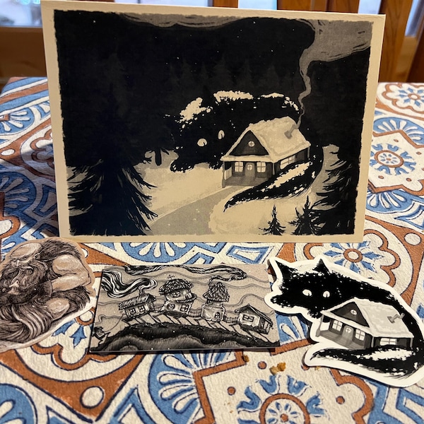 Nightcrawler — Stickers — Horror Ink Art — Dark Monster Gift — Surreal ...