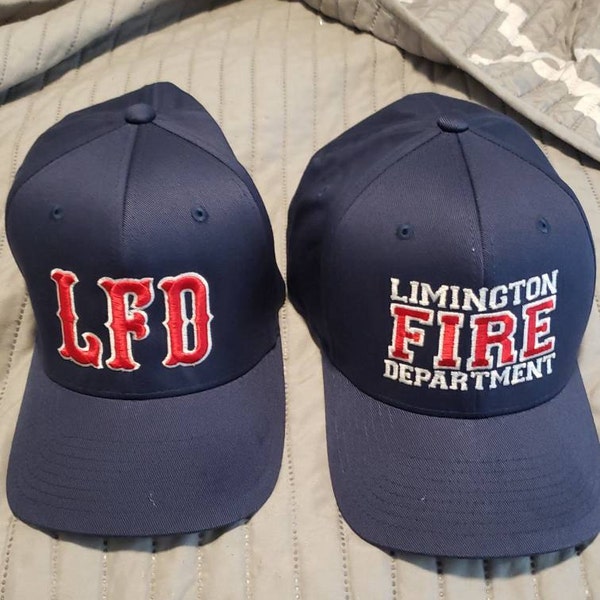 Free Personalization, Custom Fire Department Embroidered Hat, Fire Dept ...