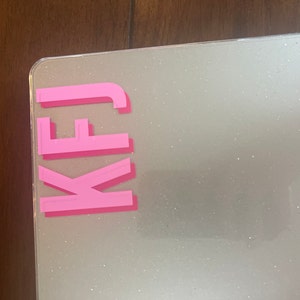 Two Letter Double Layer Initials Decal Shadow Block Initials Vinyl ...