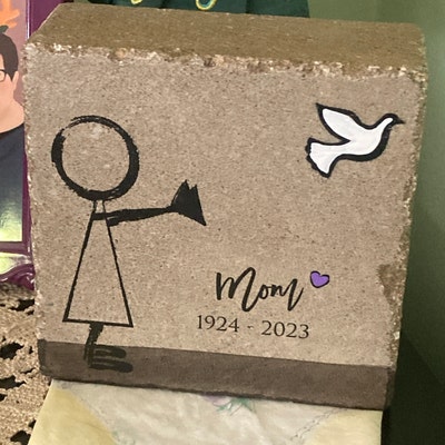 Simple and Beautiful 6x6 Concrete Memorial Stone. Personalized With ...
