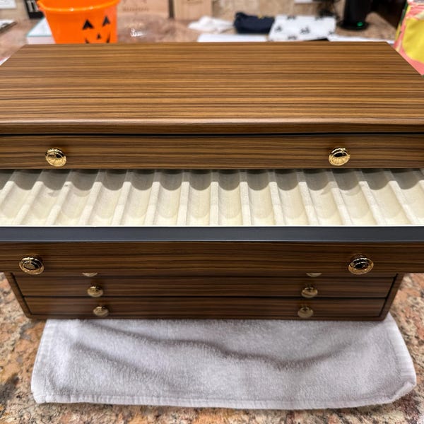 Handcrafted Solid Wood Pen Tray, Handcrafted Wooden Pen Box , Elegant ...