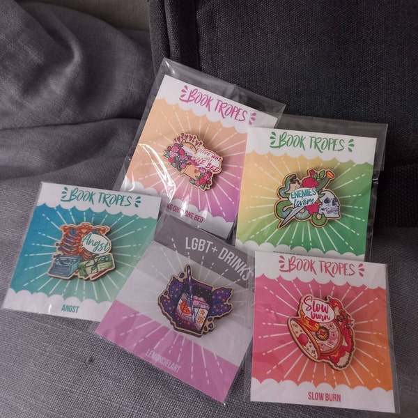 Fanfic Tropes [wooden Pins] - Etsy
