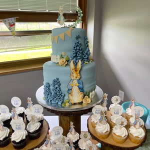 Peter Rabbit Baby Shower Cake Topper Personalised Baby Shower Decor - Etsy