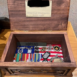 U.S. Navy Wooden Box With American Flag Felt Bottom inside - Etsy