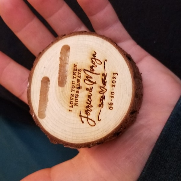 Tree Stump Wedding Ring Box, Tree Stump Ring Bearer Box, Double ...