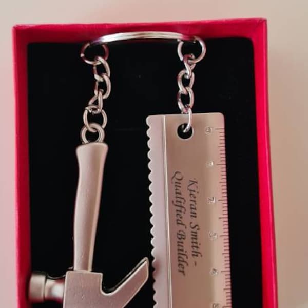 Custom Mini Tool Fathers Day Gift Keychain Mechanic Wrench Dad Handyman ...