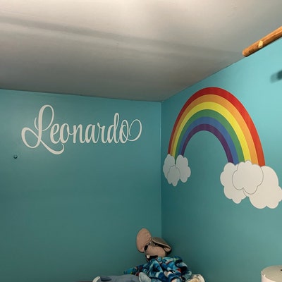 Rainbow Custom Name Wall Decal Girls Personalized Name - Etsy