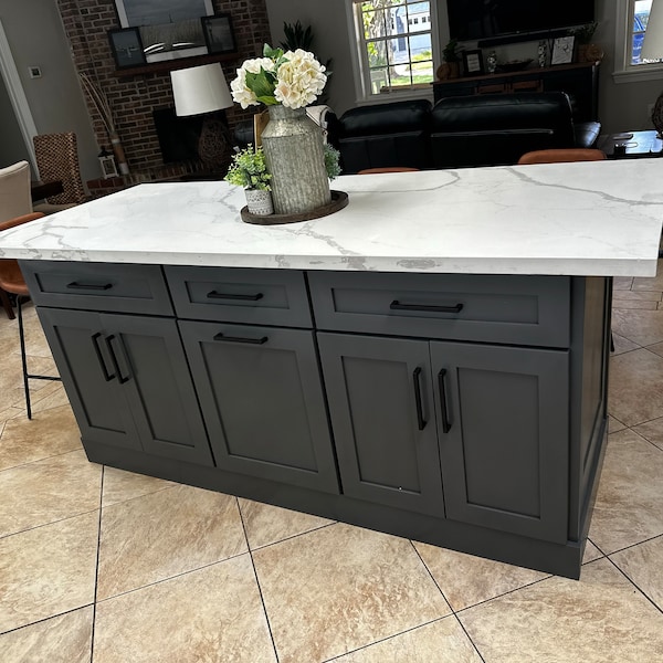 7ft White Kitchen Island W/o Countertop - Etsy