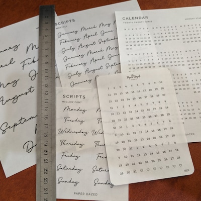 Medium Custom Scripts MELLOW Font Custom Stickers for - Etsy Australia