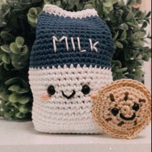 CROCHET PATTERN Milk and Cookies PDF Instant Download, Milk Carton ...