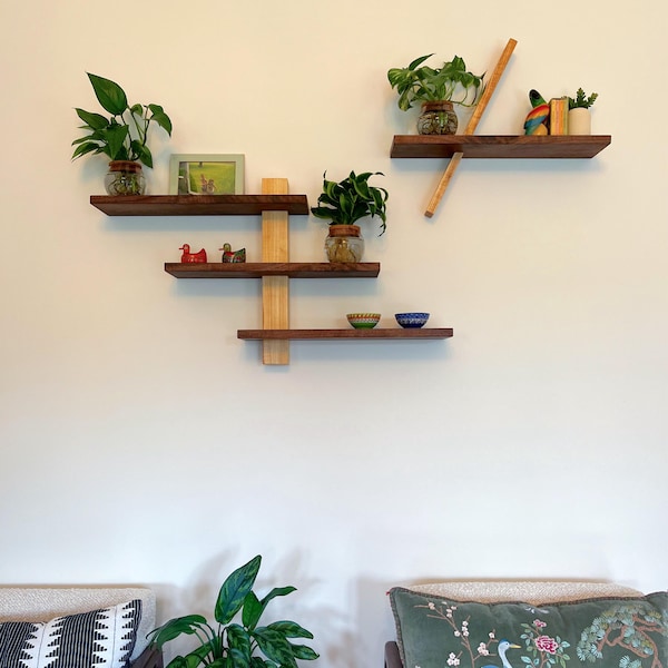 Minimalist Art Shelf, Modern Floating Shelves, Gift Idea, Float Wall ...