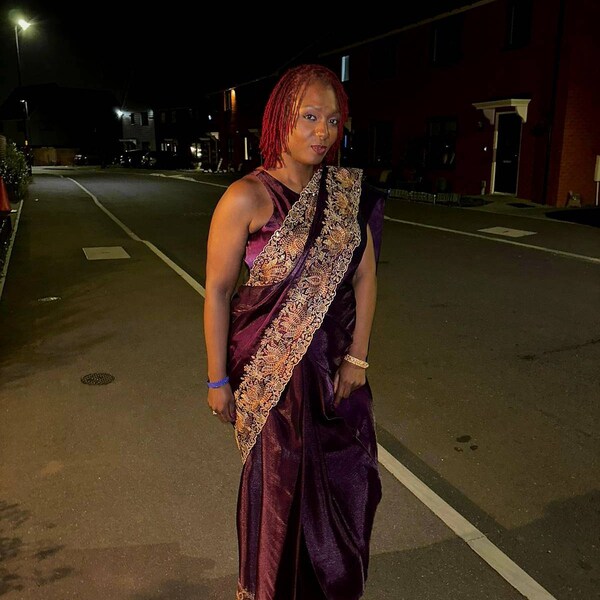 Red Color Net Sequnce Work Saree, Saree for USA Women, Designer Saree ...