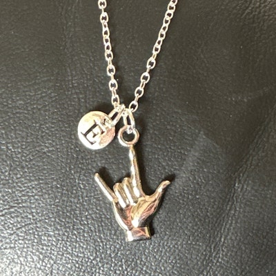 Sign Language Bracelet, Sign Language Jewelry, I Love You Sign Necklace ...