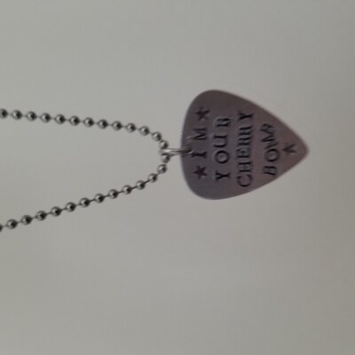 Retro 45 RPM Record Insert Adapter Matte STAINLESS STEEL Pendant Unisex ...