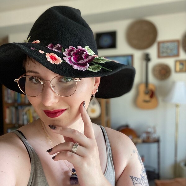 Flower Crown Witch Hat - Etsy