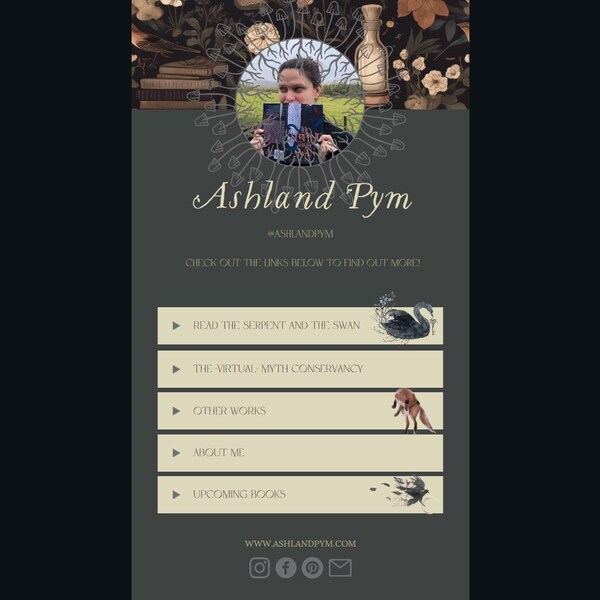 Canva Website Template for Authors - Author Website Template - Moody ...